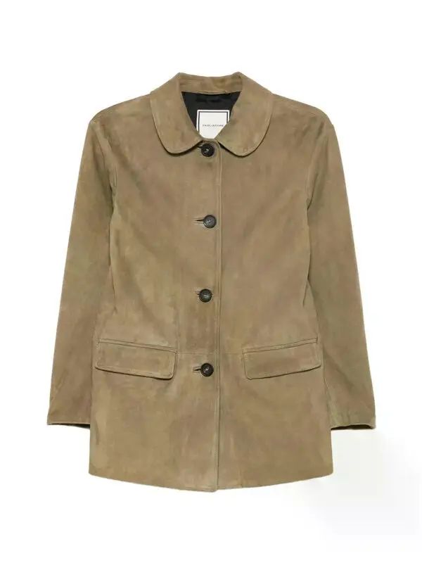 Tagliatore Button Pocket Suede Jacket