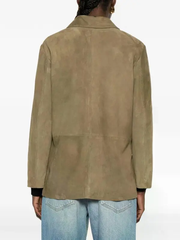 Tagliatore Button Pocket Suede Jacket