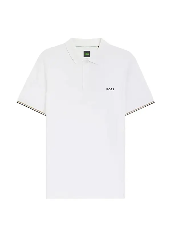 BOSS Logo-detail Polo Shirt - White