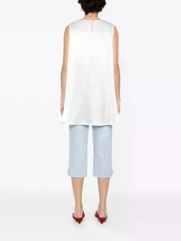ELEH Asymmetric Sleeveless Top - White