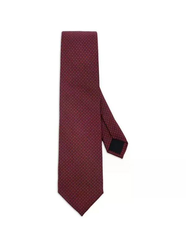 Corneliani Patterned Silk Neck Tie - Red