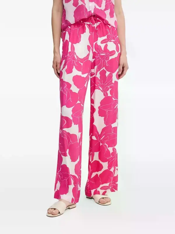 MARC AUREL Floral Trousers - Pink