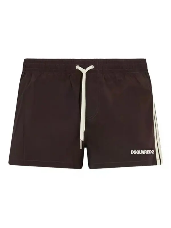 Dsquared2 Logo-print Swim Shorts - Brown