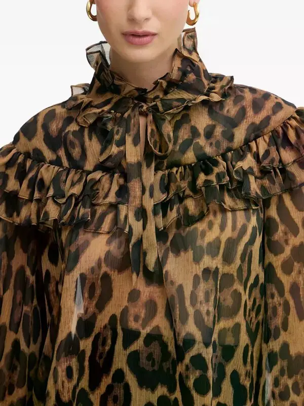 Bardot Leopard-print Blouse