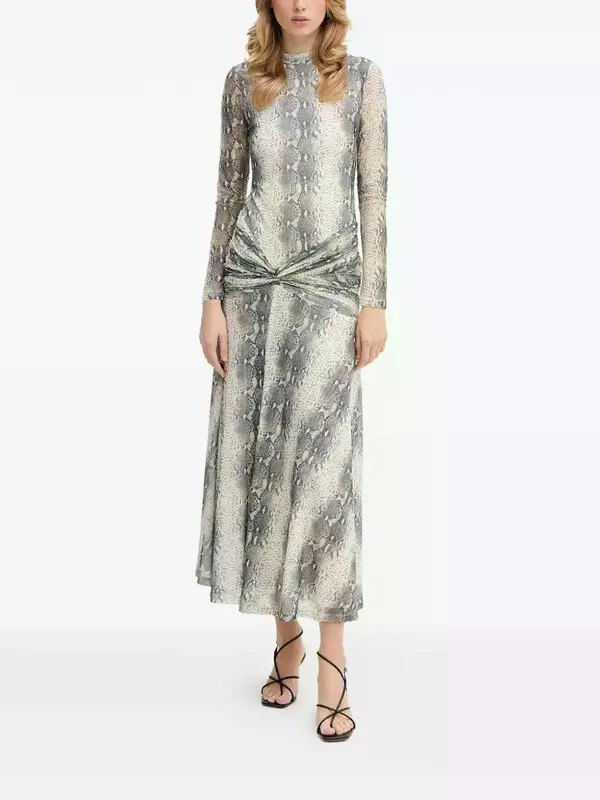 Bardot Lea Snakeskin-print Maxi Dress