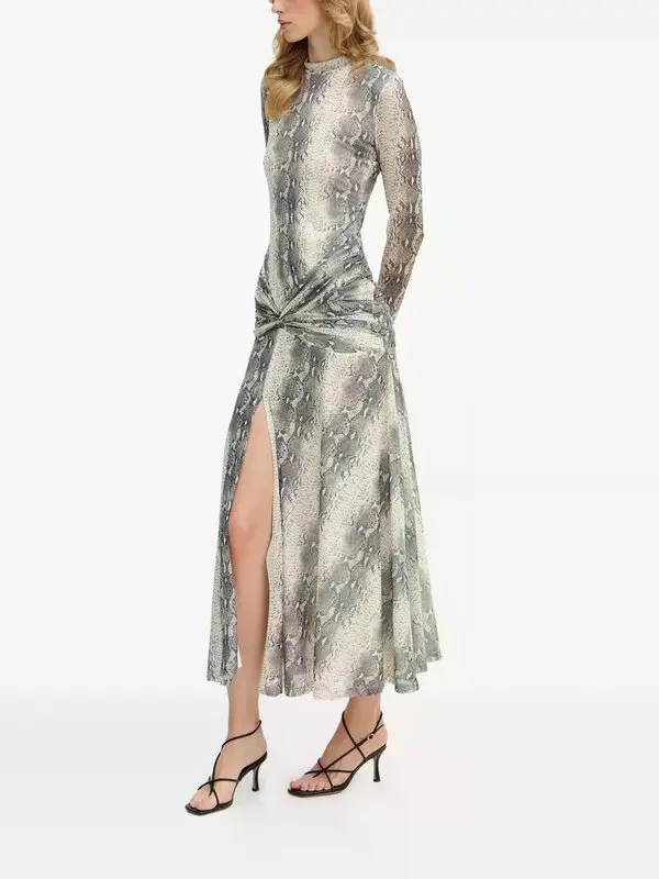 Bardot Lea Snakeskin-print Maxi Dress
