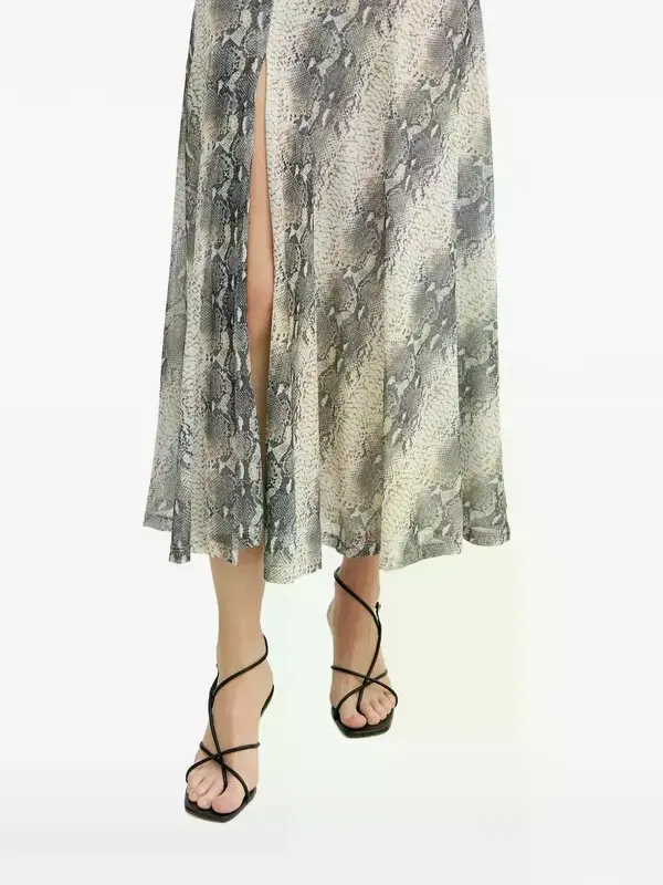 Bardot Lea Snakeskin-print Maxi Dress