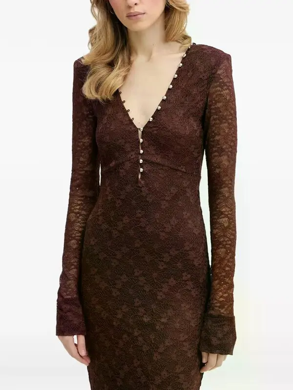 Bardot Lace V-neck Dress