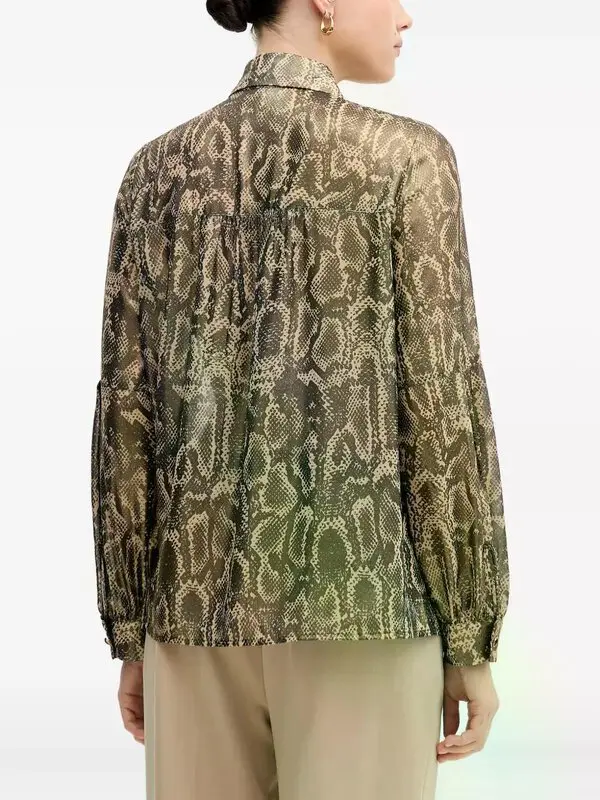 MARC AUREL Snake-print Button-down Shirt