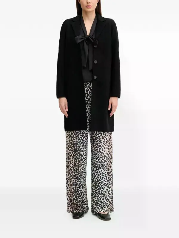 OUI Button Coat - Black