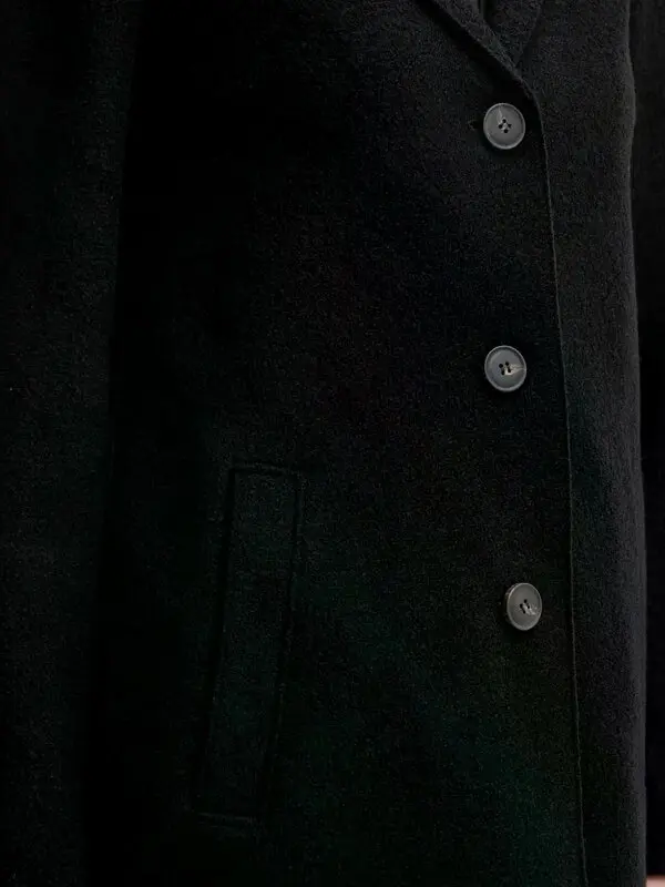 OUI Button Coat - Black