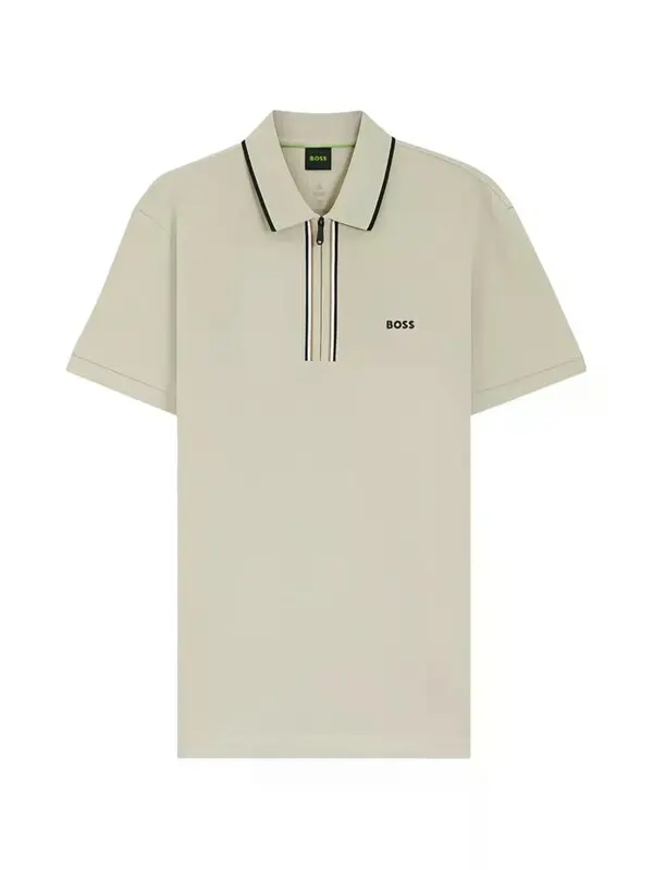 BOSS Logo-detail Polo Shirt - Neutrals