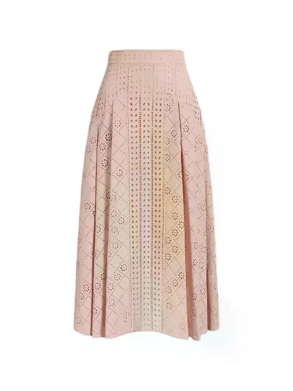 Alberta Ferretti A-line Pleated Skirt