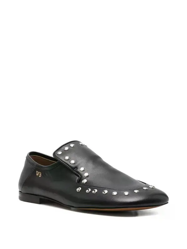 WALES BONNER Dakar Studded Loafers - Black