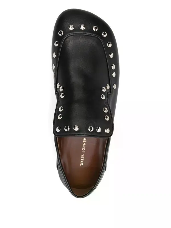WALES BONNER Dakar Studded Loafers - Black