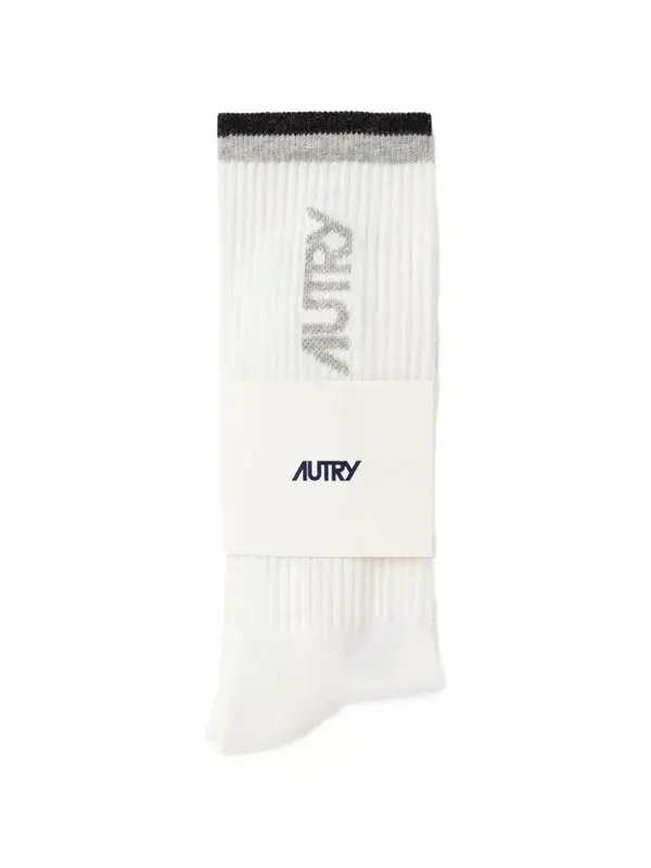 AUTRY Ribbed Socks - White