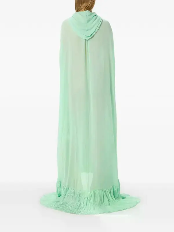 Blumarine Hooded Cape Dress - Green