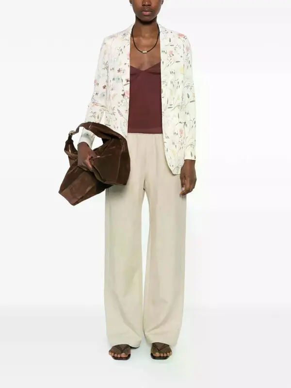 CIRCOLO 1901 Floral-print Blazer - Neutrals