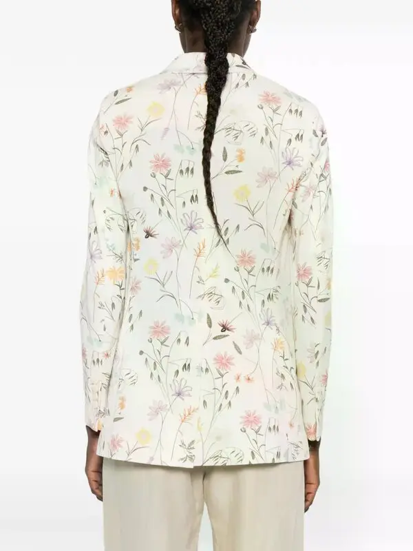 CIRCOLO 1901 Floral-print Blazer - Neutrals