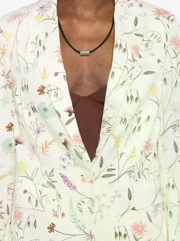 CIRCOLO 1901 Floral-print Blazer - Neutrals