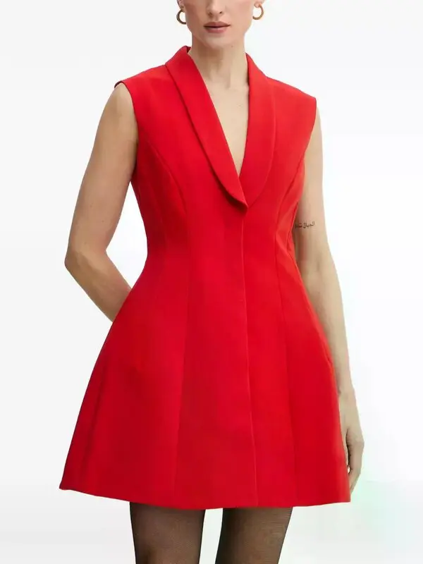 Bardot V-neck Mini Dress