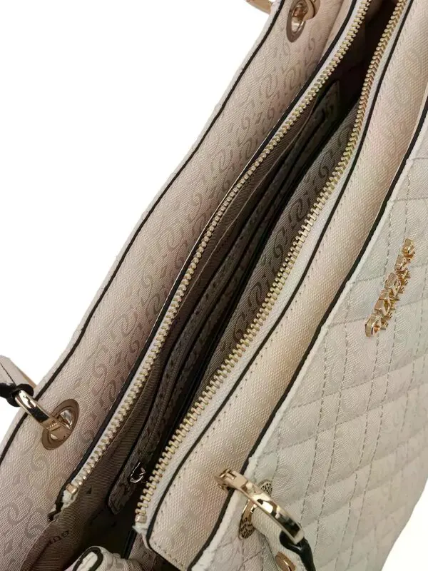 Guess Isemay Logo-charm Quilted Tote Bag