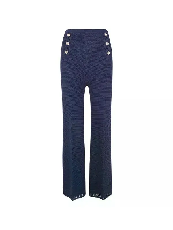 TWINSET Buttoned Crochet Trousers