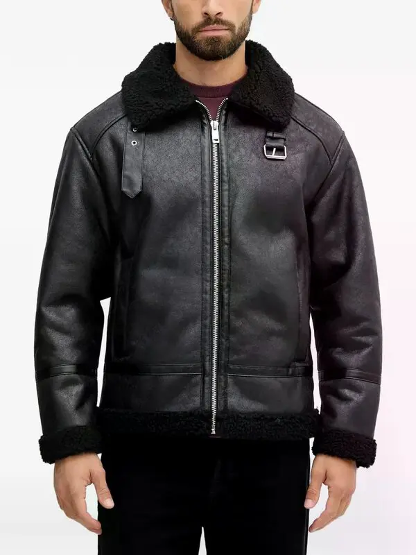 LINDBERGH Shearling Faux-leather Jacket