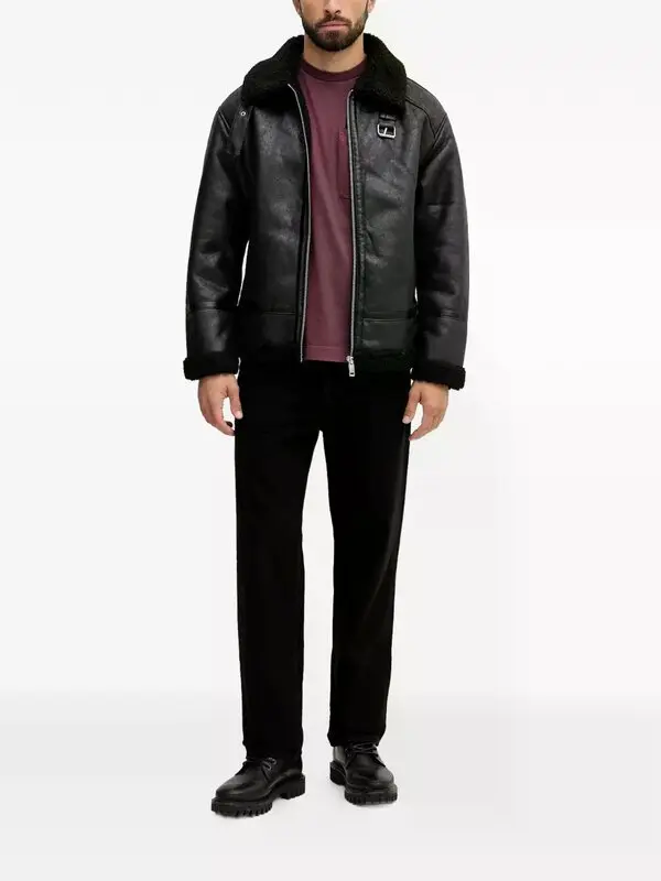 LINDBERGH Shearling Faux-leather Jacket
