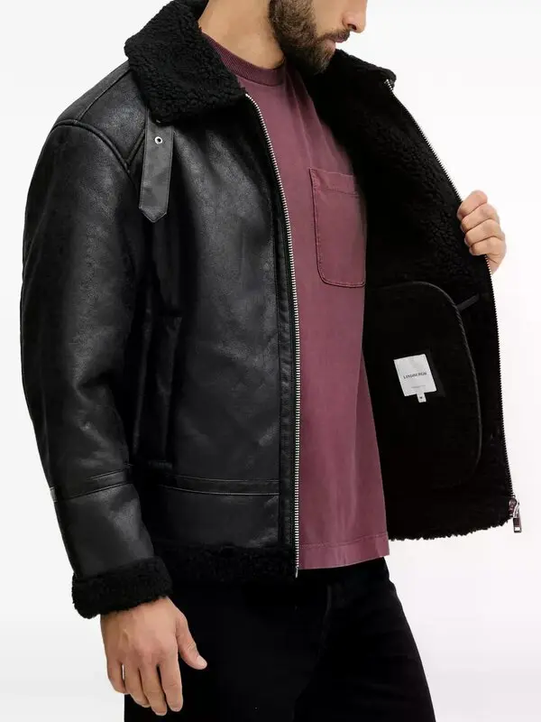 LINDBERGH Shearling Faux-leather Jacket