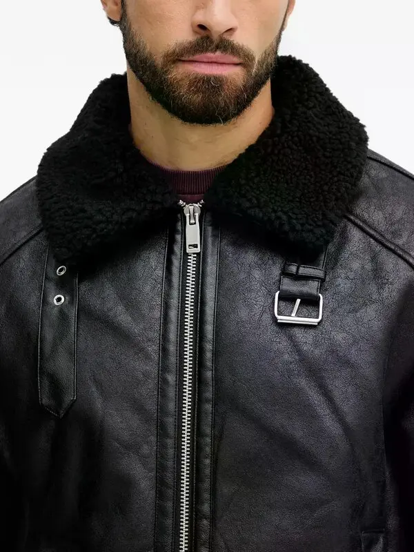LINDBERGH Shearling Faux-leather Jacket
