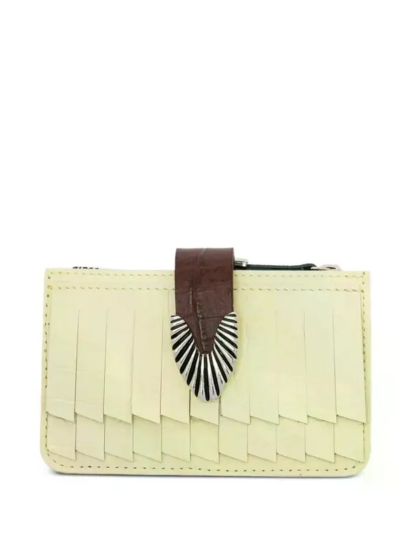 Toga Zip Leather Cardholder - Yellow