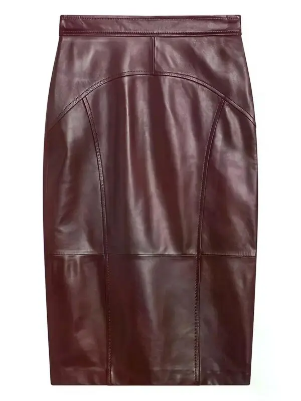 Max Mara Leather Pencil Skirt