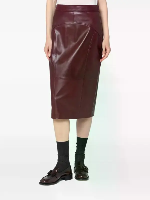 Max Mara Leather Pencil Skirt