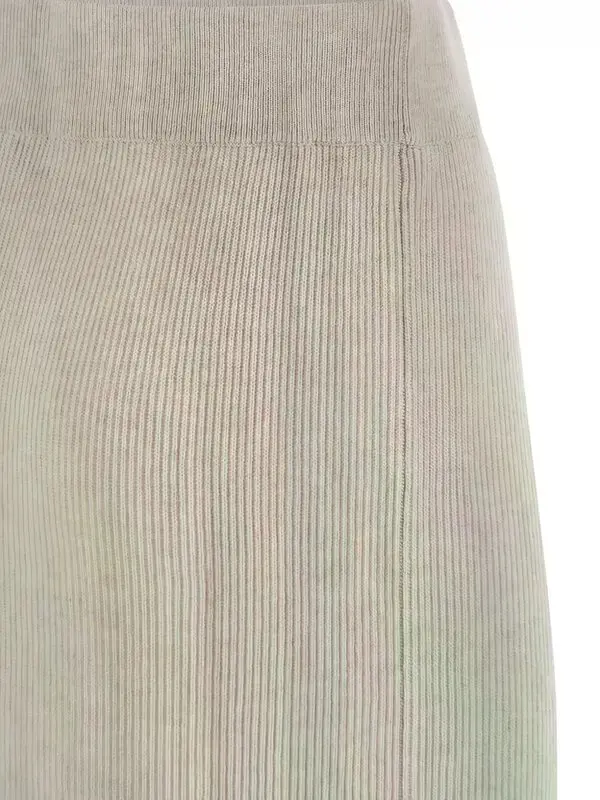 Brunello Cucinelli Ribbed Knit Midi Skirt