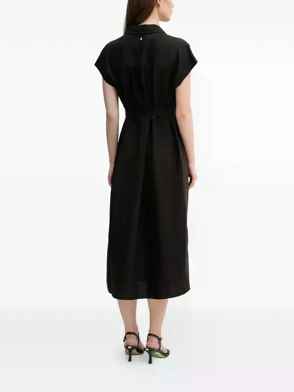 MOS MOSH Belted Button-up Midi Dress