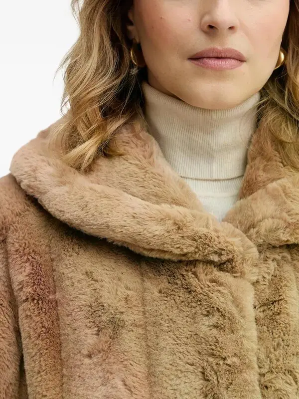 Guess Hooded Faux Fur Jacket
