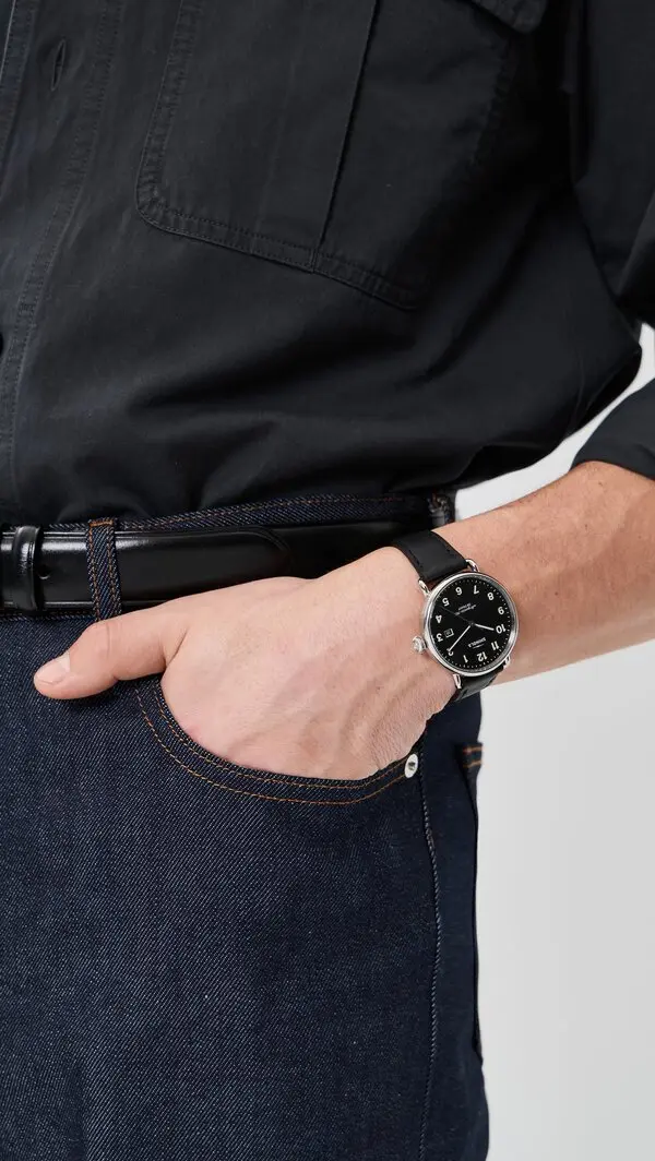 Shinola Canfield Strap Watch - Black