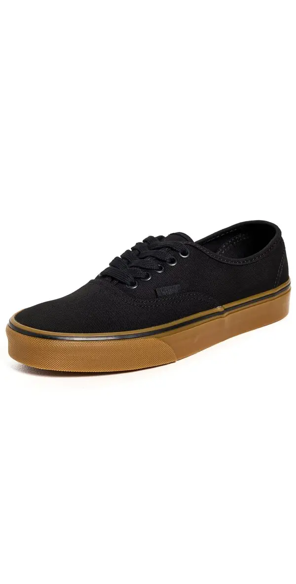 VANS Authentic Lace-up Sneakers - Black/black/gum