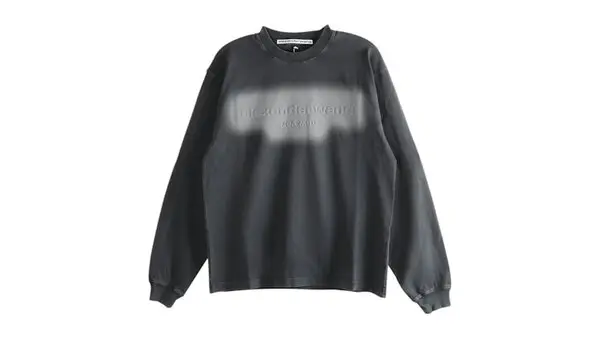 Alexander Wang Emboss Logo Long Sleeve Tee