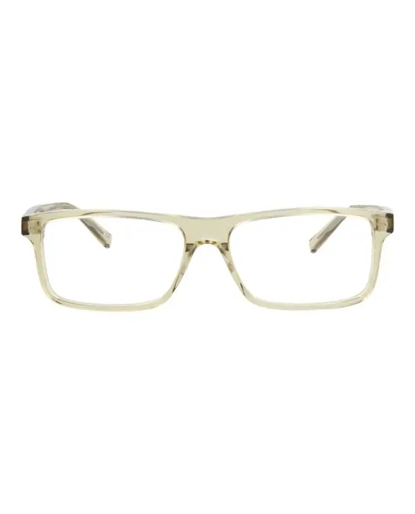 Saint Laurent Acetate Square Frame Optical Eyeglasses - Yellow Yellow Transparent (sl483/30011681/003)