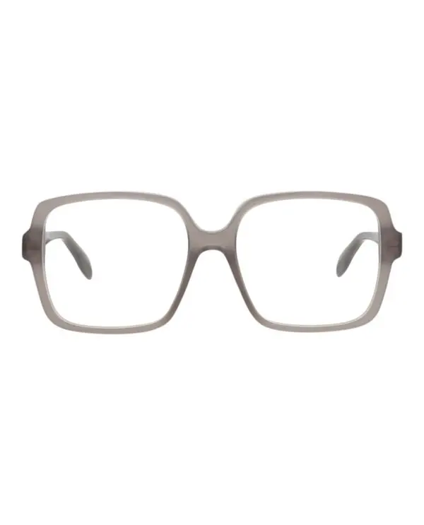 Alexander McQueen Square Frame Acetate Optical Frames - Grey Grey Transparent (am0286o/30009397/005)