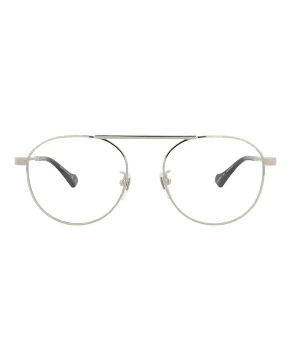 Gucci Round-frame Metal Optical Frames - Silver Silver Transparent (gg0744o/30008896/001)