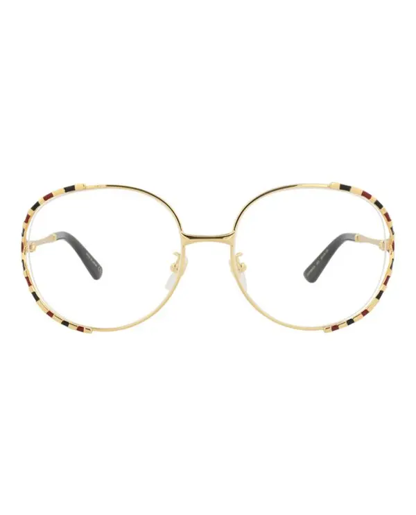 Gucci Round-frame Metal Optical Frames - Gold Gold Transparent (gg0596oa/30008117/003)