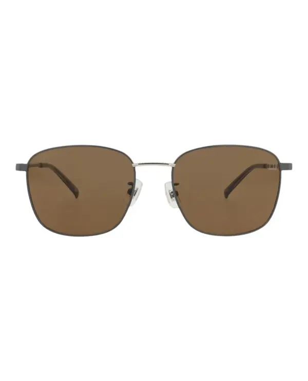 Dunhill Square Frame Metal Sunglasses - Grey Grey Brown (du0065s/30014061/002)
