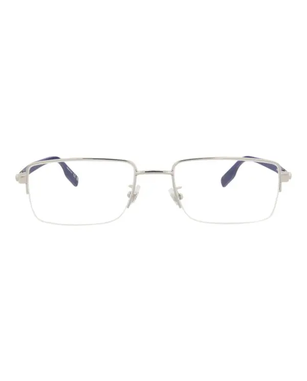 Montblanc Squareframe Metal Optical Frames - Silver Blue Transparent (mb0188o/30011381/005)