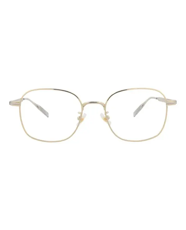Montblanc Squareframe Metal Optical Frames - Gold Gold Transparent (mb0238ok/30013552/001)