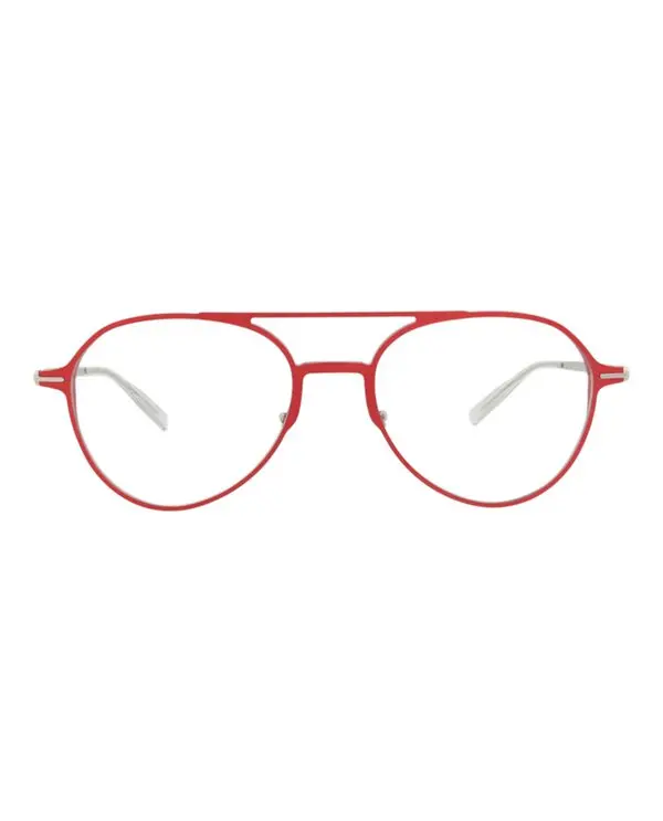 Montblanc Aviatorframe Alluminium Optical Frames - Red Silver Transparent (mb0195o/30011390/003)