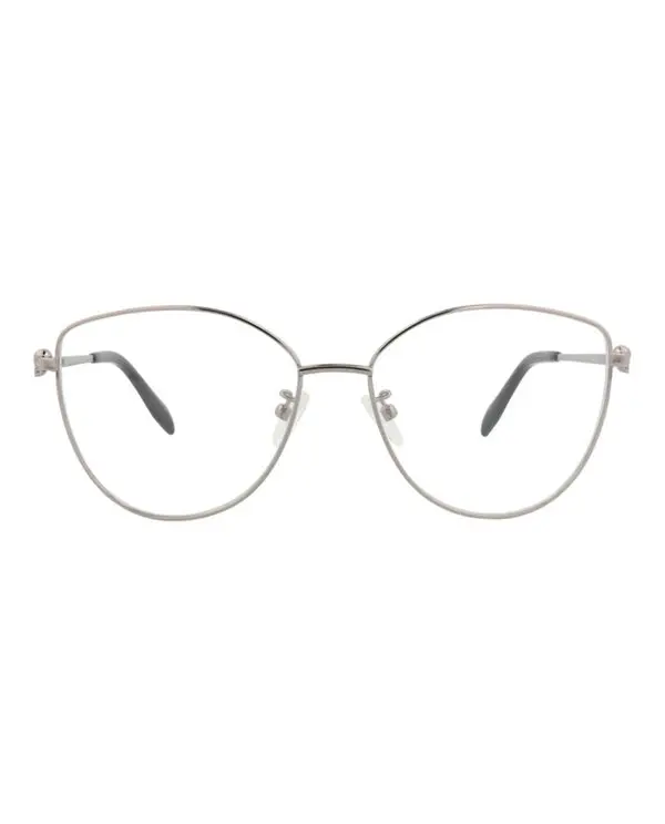Alexander McQueen Cat Eye Metal Optical Frames - Ruthenium Ruthenium Transparent (am0320o/30010862/001)