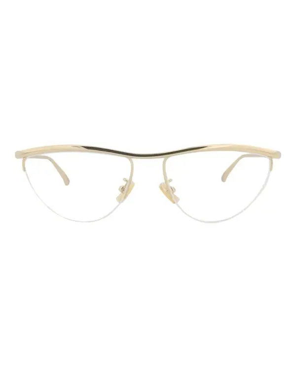 Bottega Veneta Cat Eyeframe Metal Optical Frames - Gold Gold Transparent (bv1132o/30011518/001)